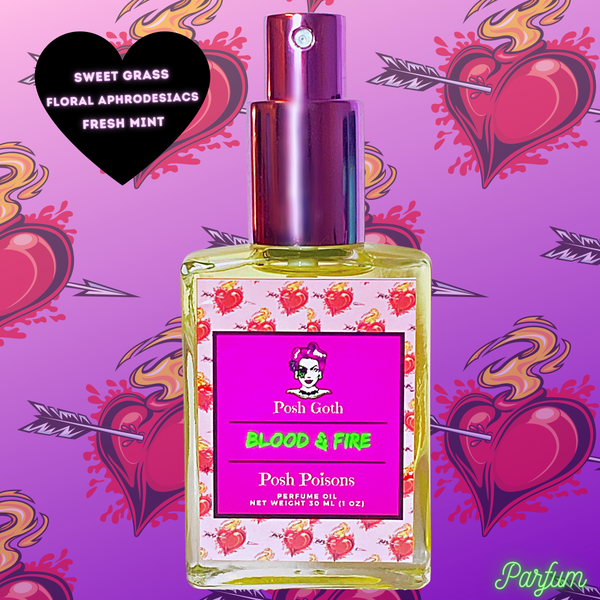 Blood and Fire Floral Gothic Aromatherapy Perfume 1oz Spray Bottle ...