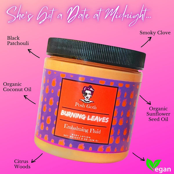 BURNING LEAVES Scented Hand & Body Lotion by Posh Goth | Posh Goth